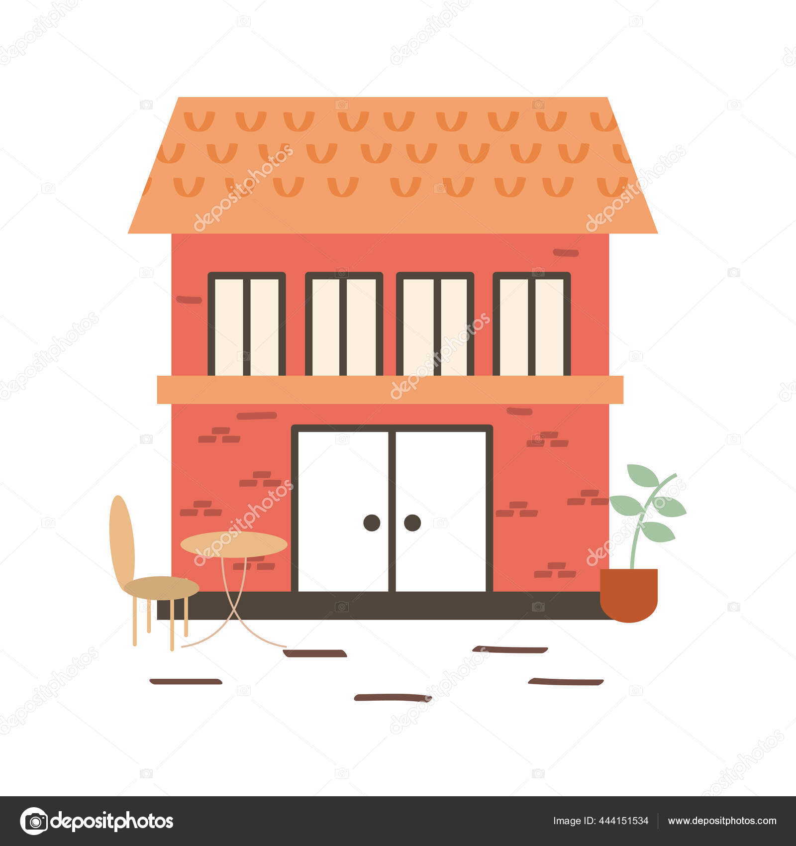 Red store with table vector design Stock Vector by ©stockgiu 444151534