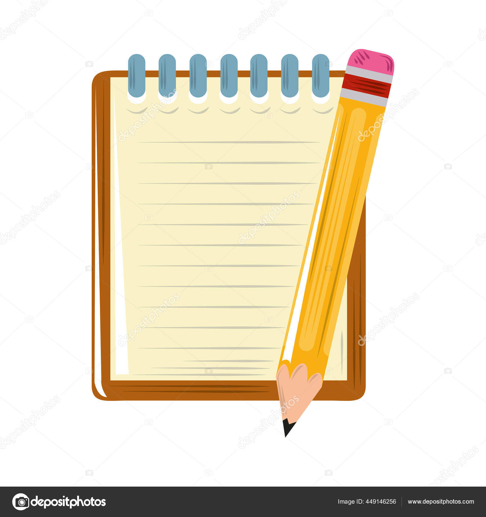 Notepad and pencil write icon flat design Stock Vector by ©stockgiu ...