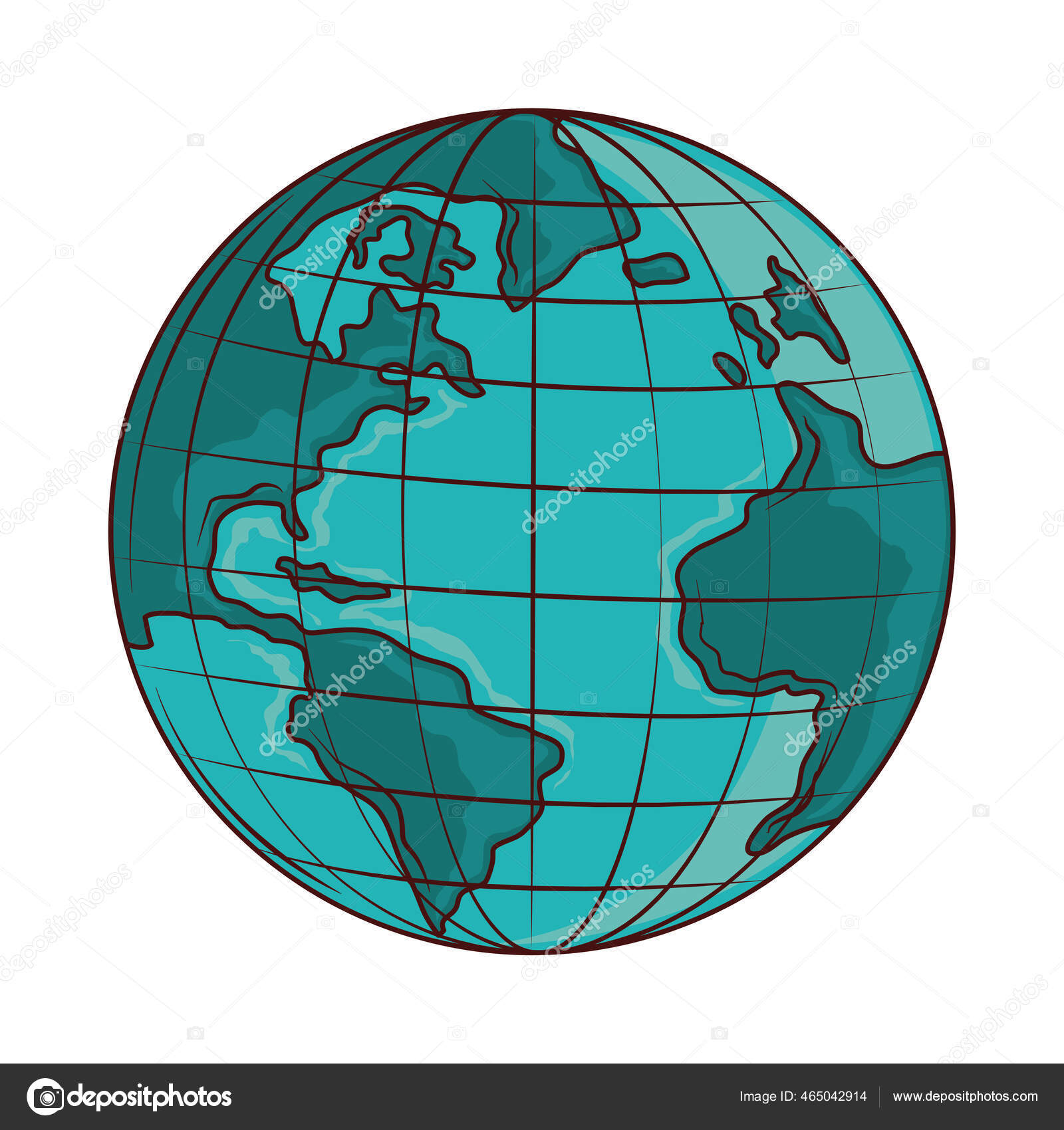 Globo mapa mundo Vector de stock por ©stockgiu 465042914
