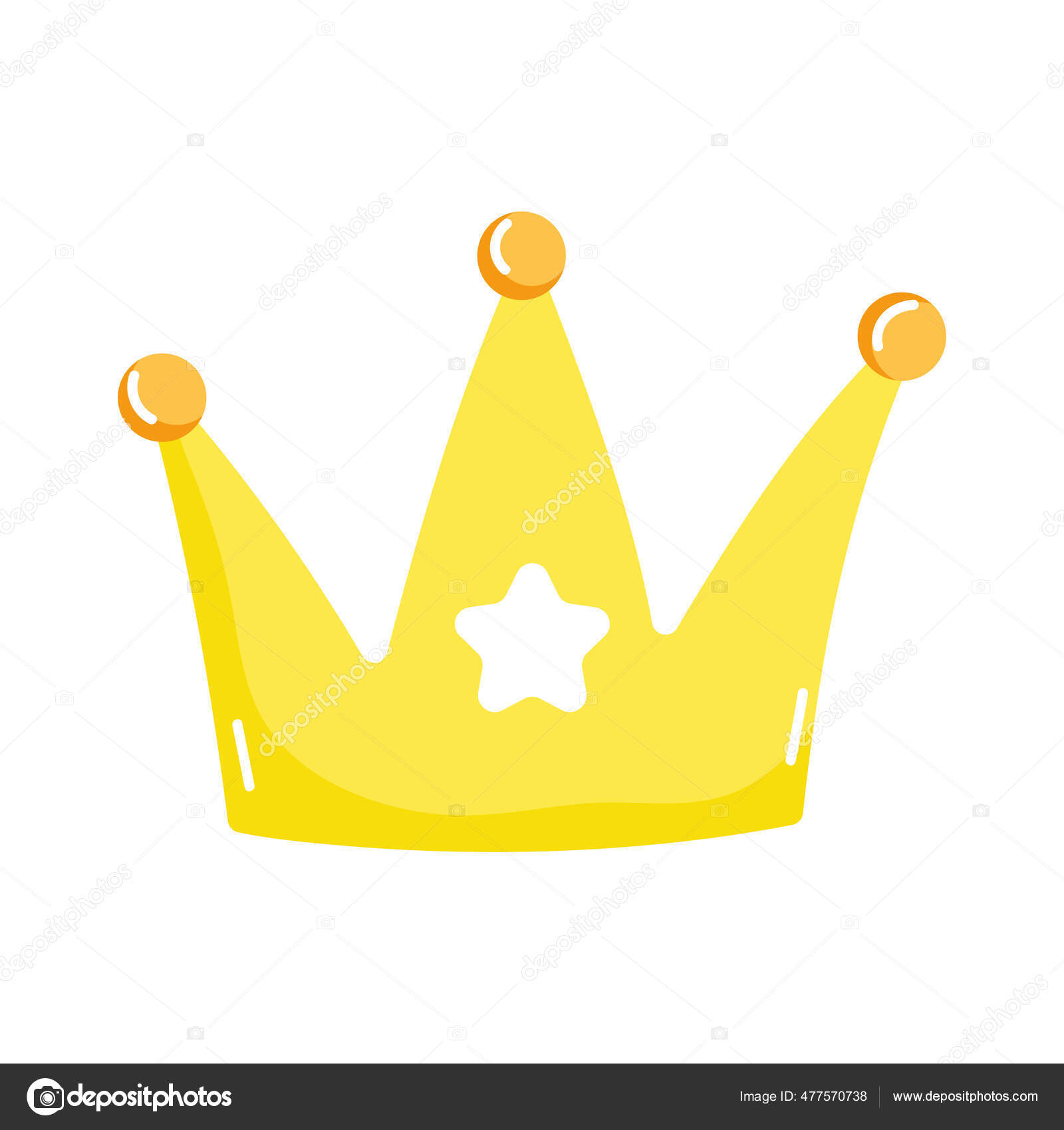 Dibujos animados corona de oro Vector de stock por ©stockgiu 477570738