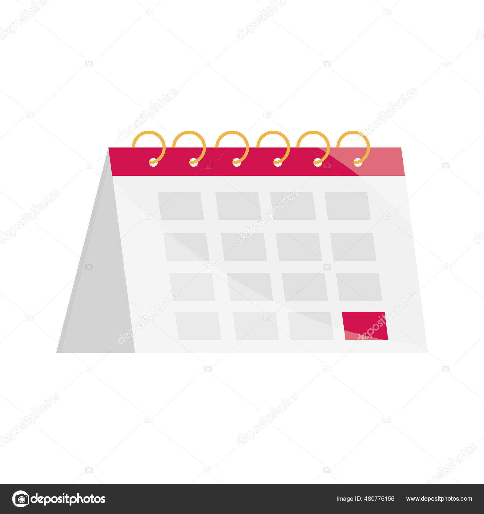 Calendar with highlighted day Stock Vector by ©stockgiu 480776156