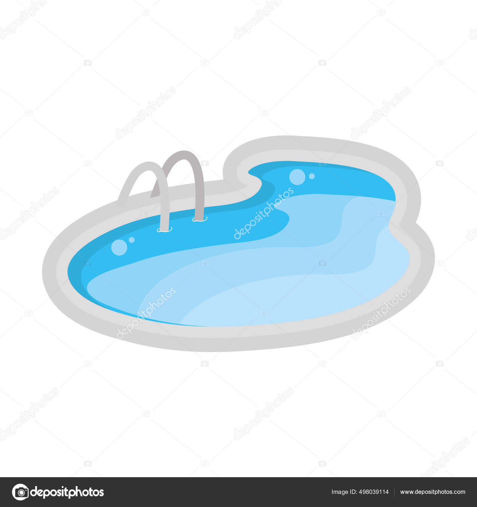 Pool with stairs Stock Vector by ©stockgiu 498039114