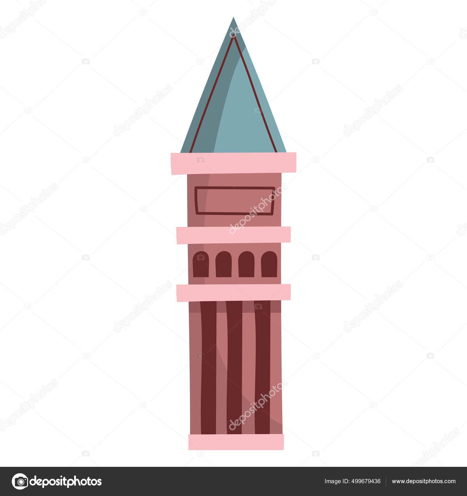 Tower building cartoon Stock Vector by ©stockgiu 499679436