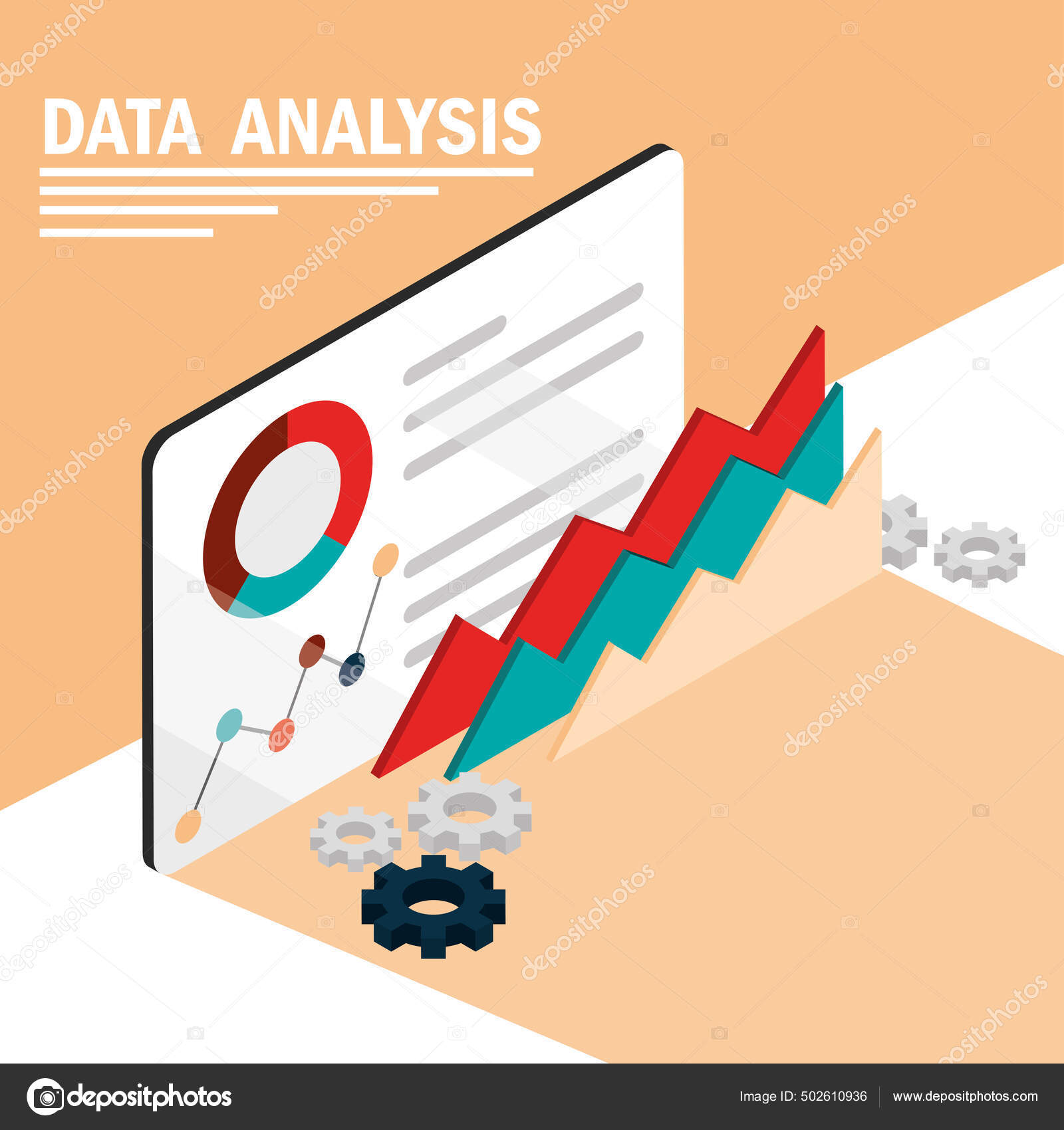 Diagrama de análisis de datos Vector de stock #502610936 de ©stockgiu