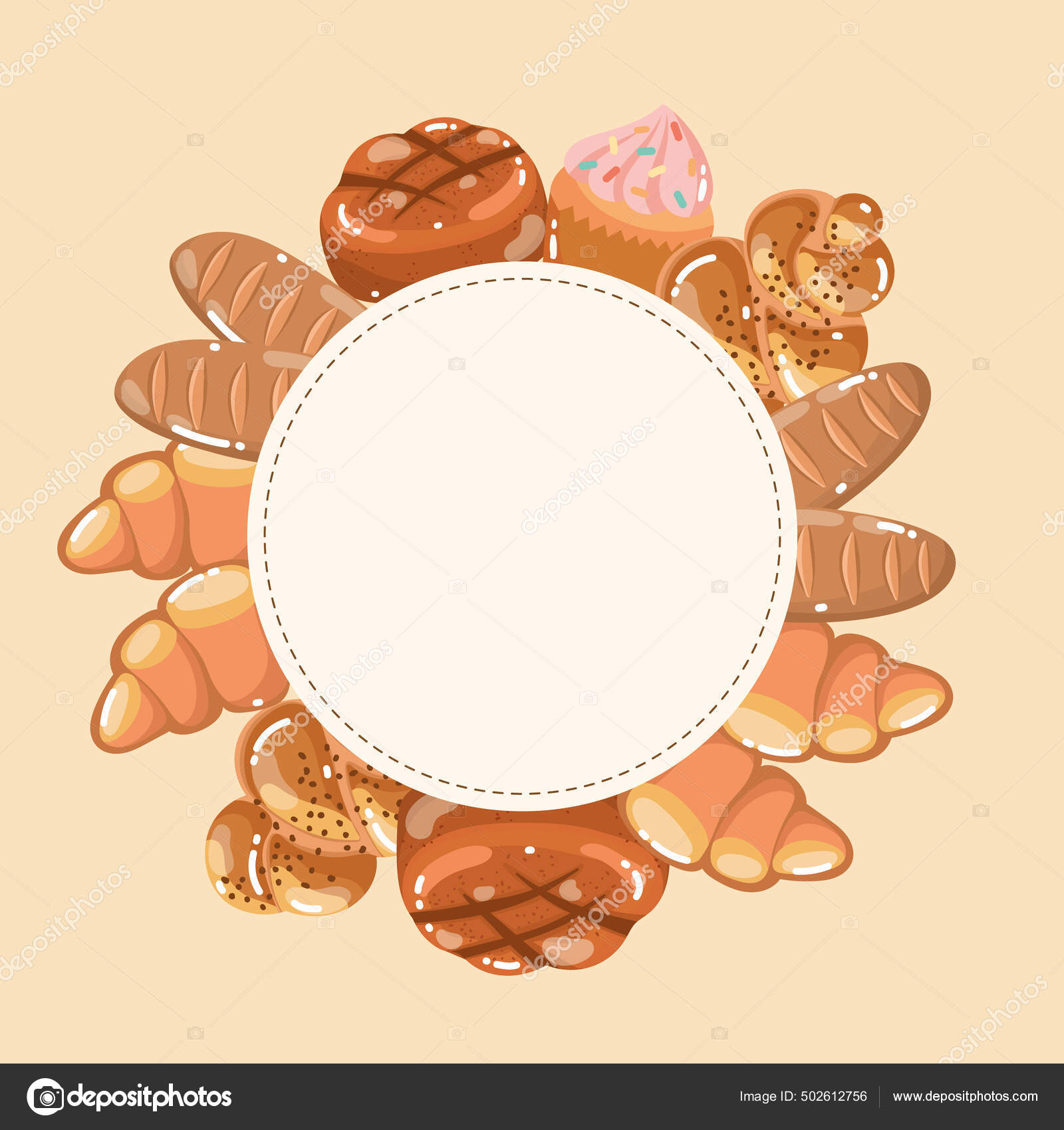 Various sweet breads Stock Vector by ©stockgiu 502612756