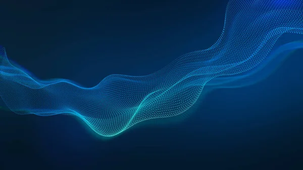 Beauty abstract wave technology background with blue led light. Tech ...