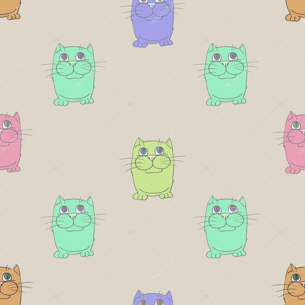 Seamless texture of cats. Stock Vector by ©gray1311 #63963209