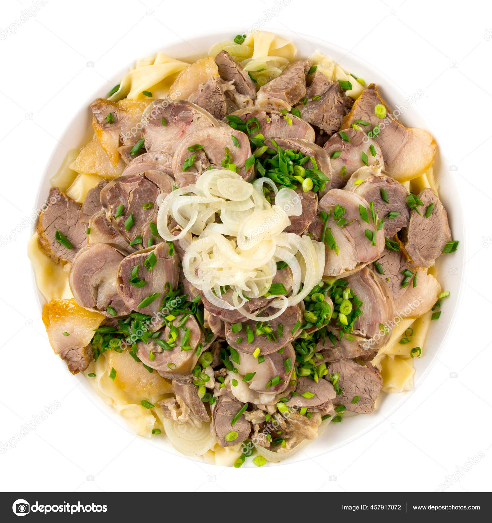 Kazakh traditional dish beshbarmak with horse meat — Stock Photo ...
