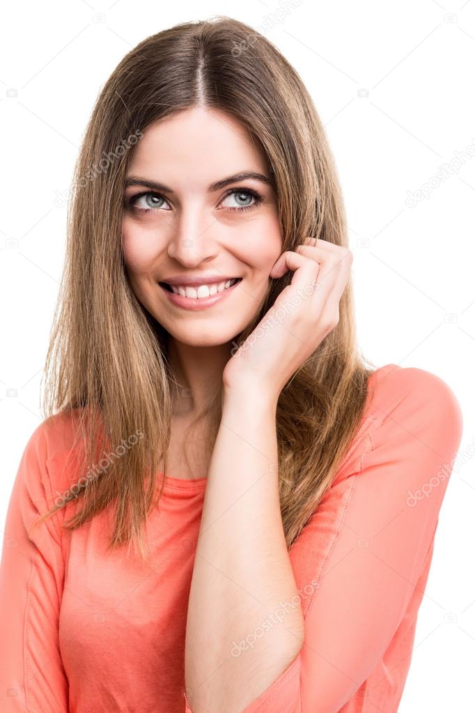 Beautiful woman thinking Stock Photo by ©jolopes 52604931