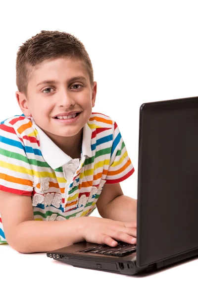Kid using a computer Stock Photo by ©jolopes 53844721
