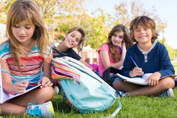 Kids on school campus Stock Photo by ©jolopes 90980020