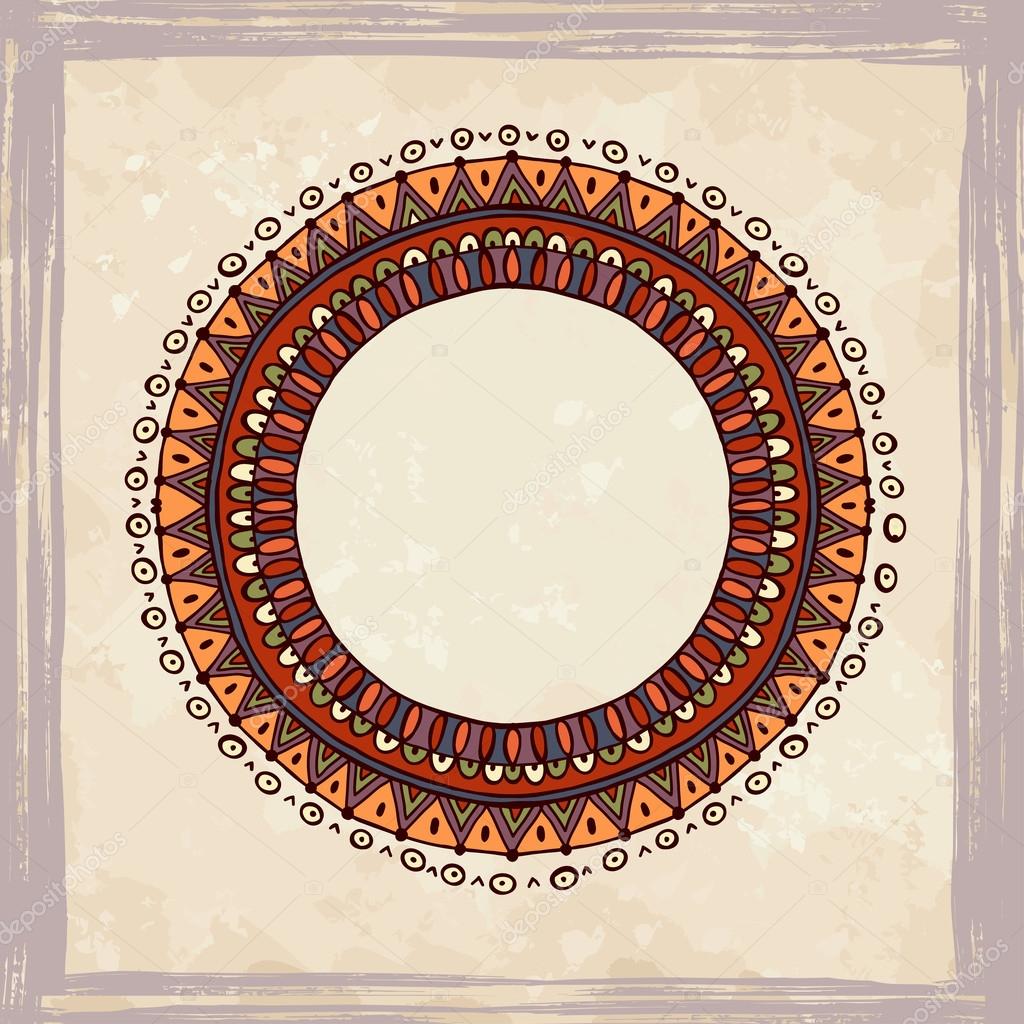 Hand drawn frame in african style Stock Vector Image by ©AnnaReichel ...