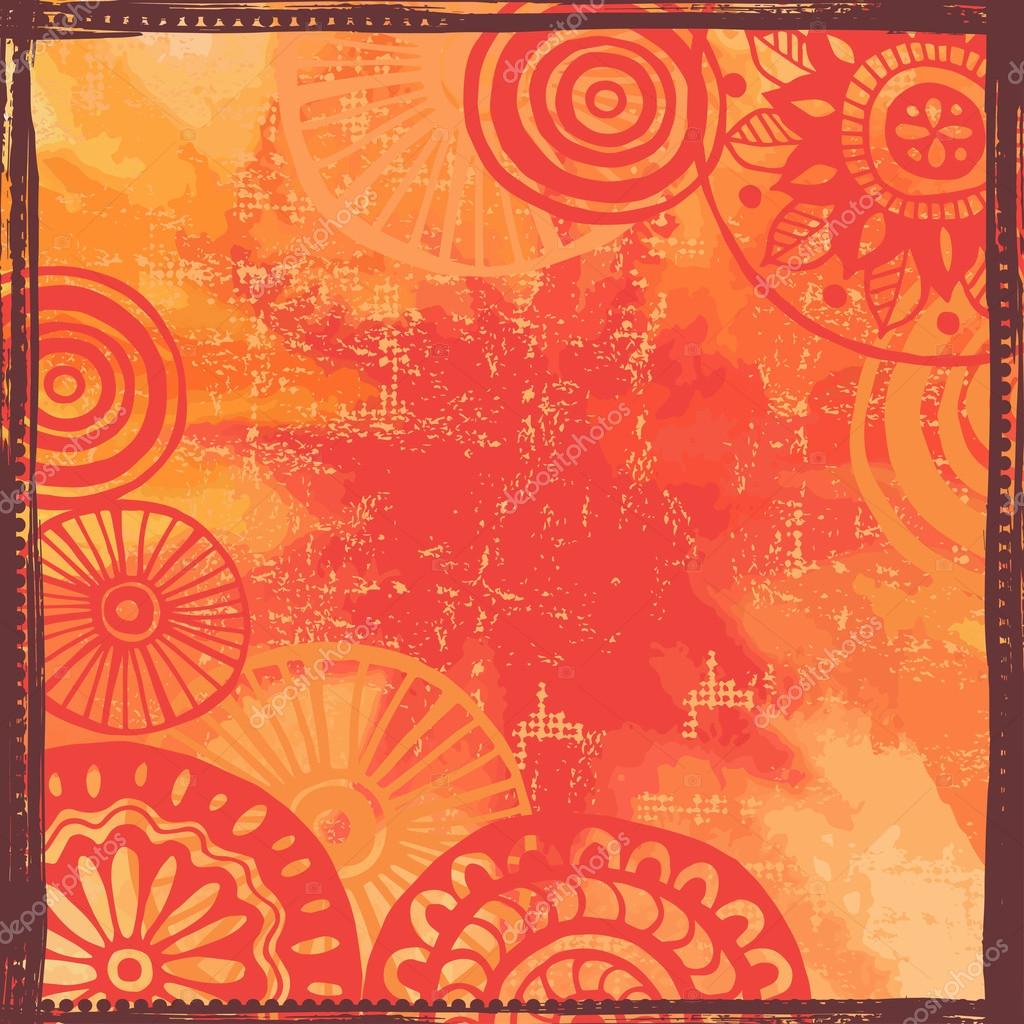 Hand drawn ethnic background Stock Vector Image by ©AnnaReichel #69685091