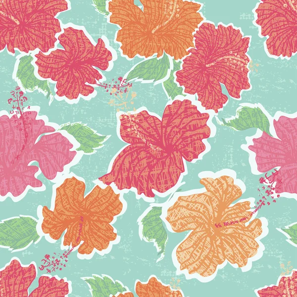 Hibiscus flowers seamless pattern Vector Art Stock Images | Depositphotos