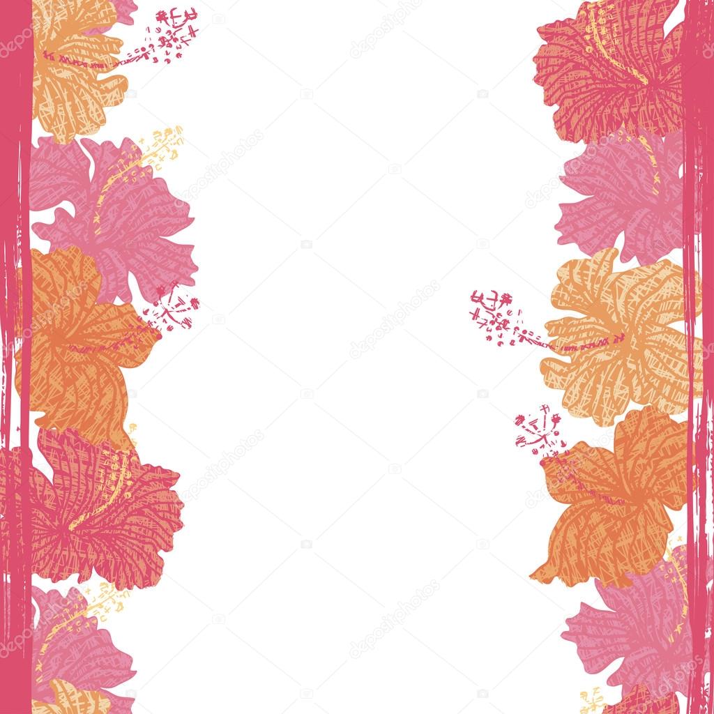 Hibiscus flowers seamless border Stock Vector Image by ©AnnaReichel ...