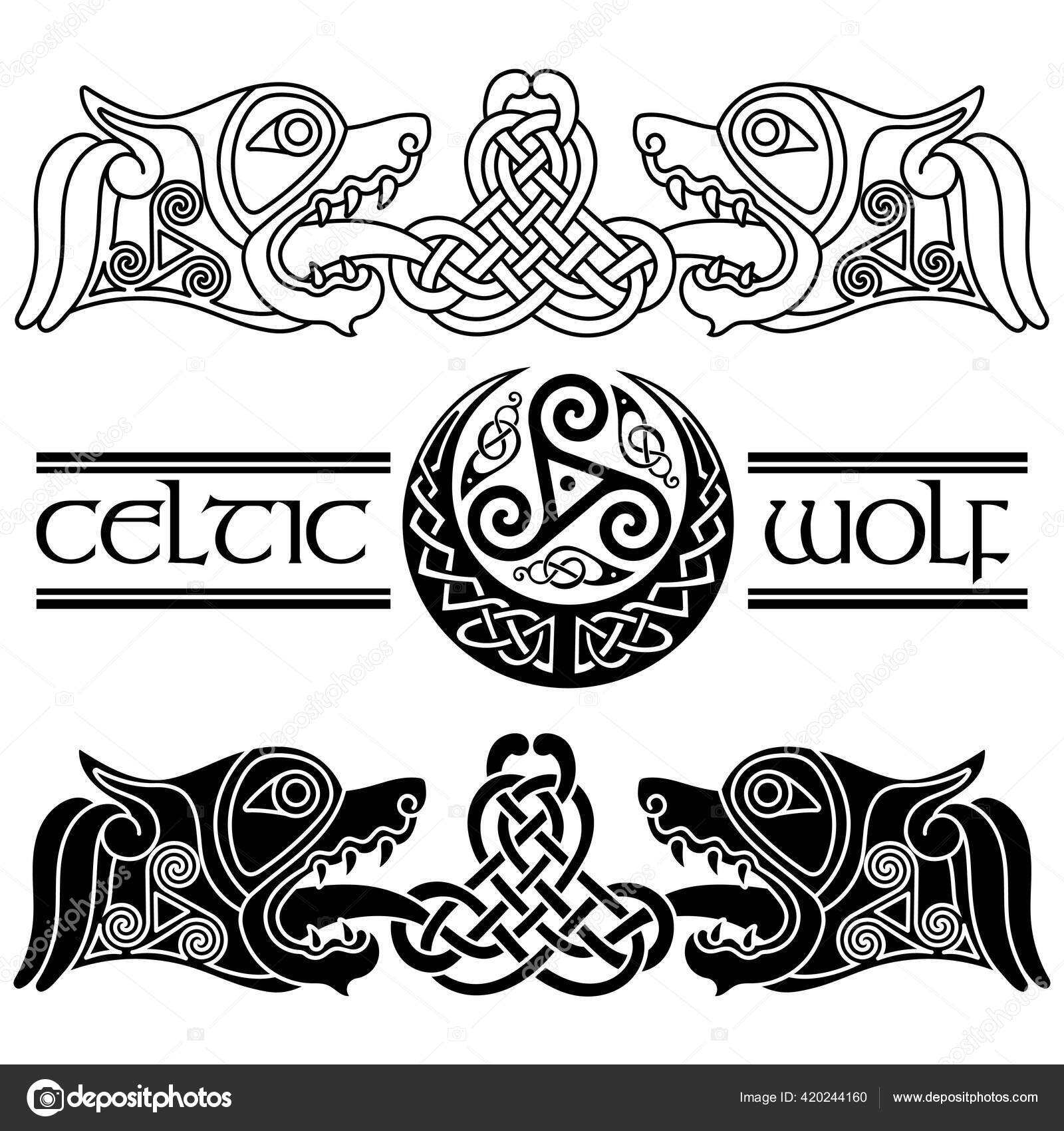 Wolf Celtic Art Patterns