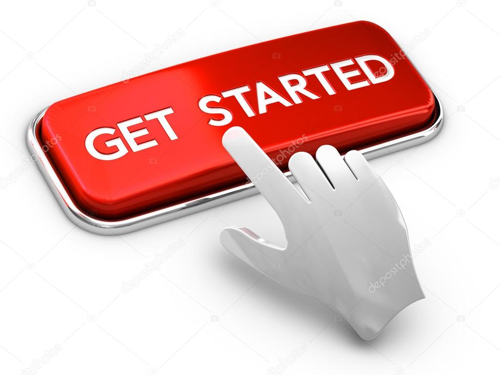 Red Get Started Button
