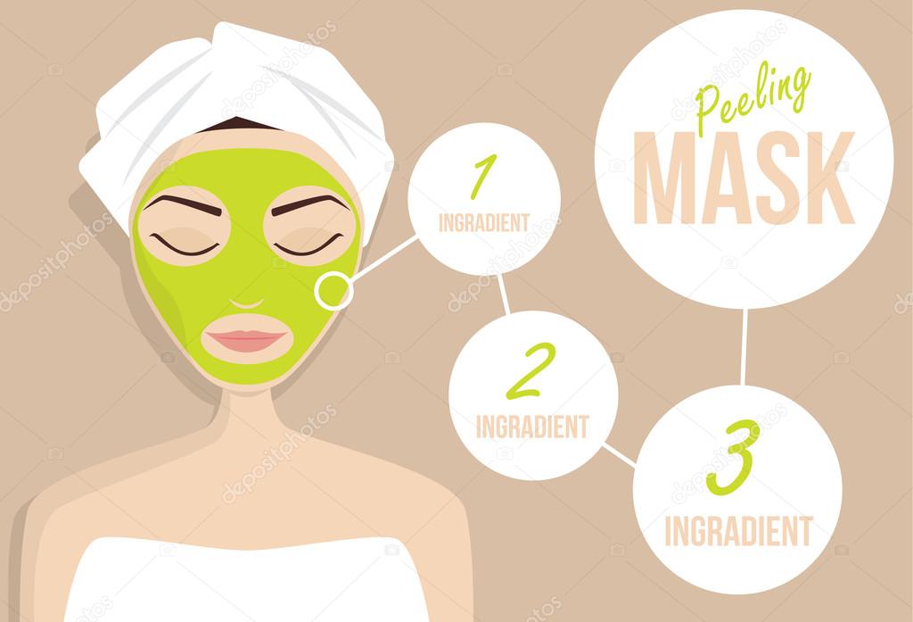 Mask for treating skin vector illustration Stock Vector Image by ...