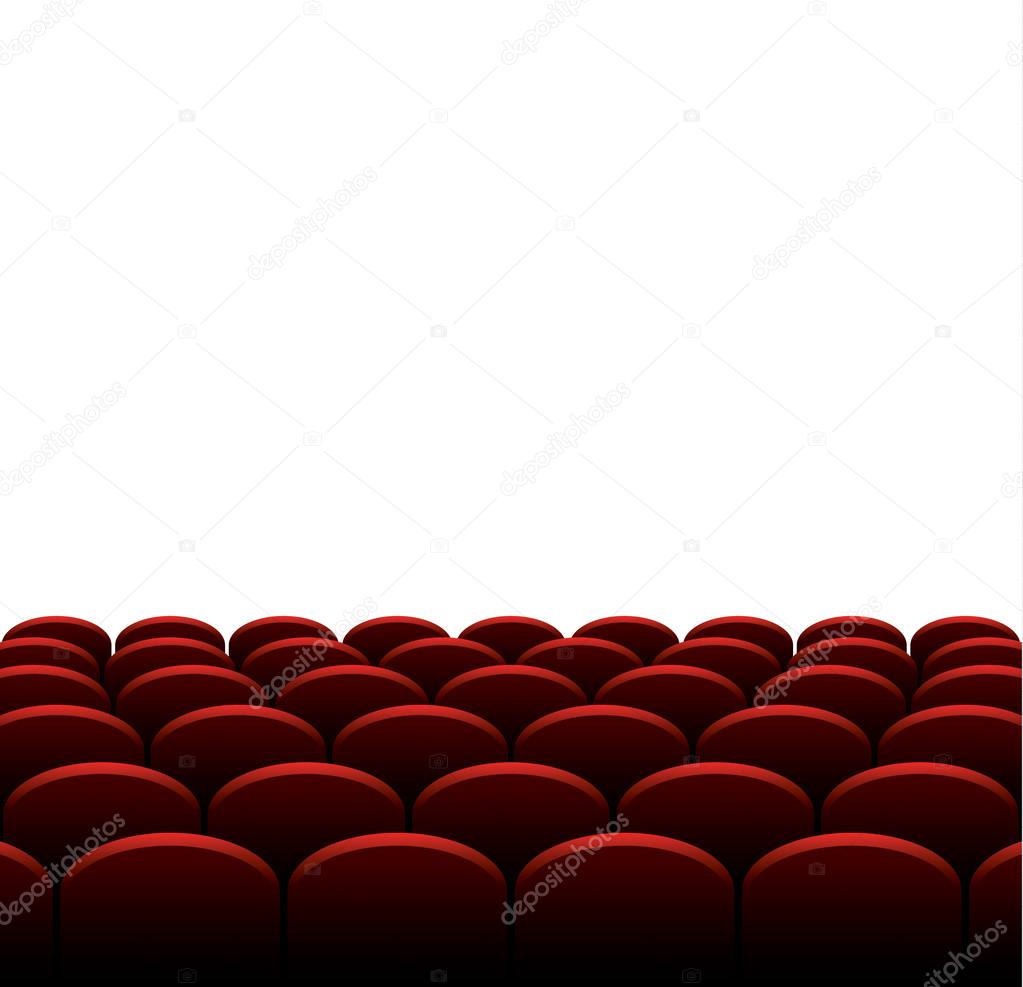 Cinema or theater red seats, vector background Stock Vector Image by ...