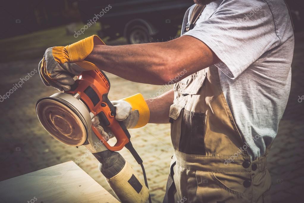 Sanding Machine Works — Stock Photo © welcomia #117712080
