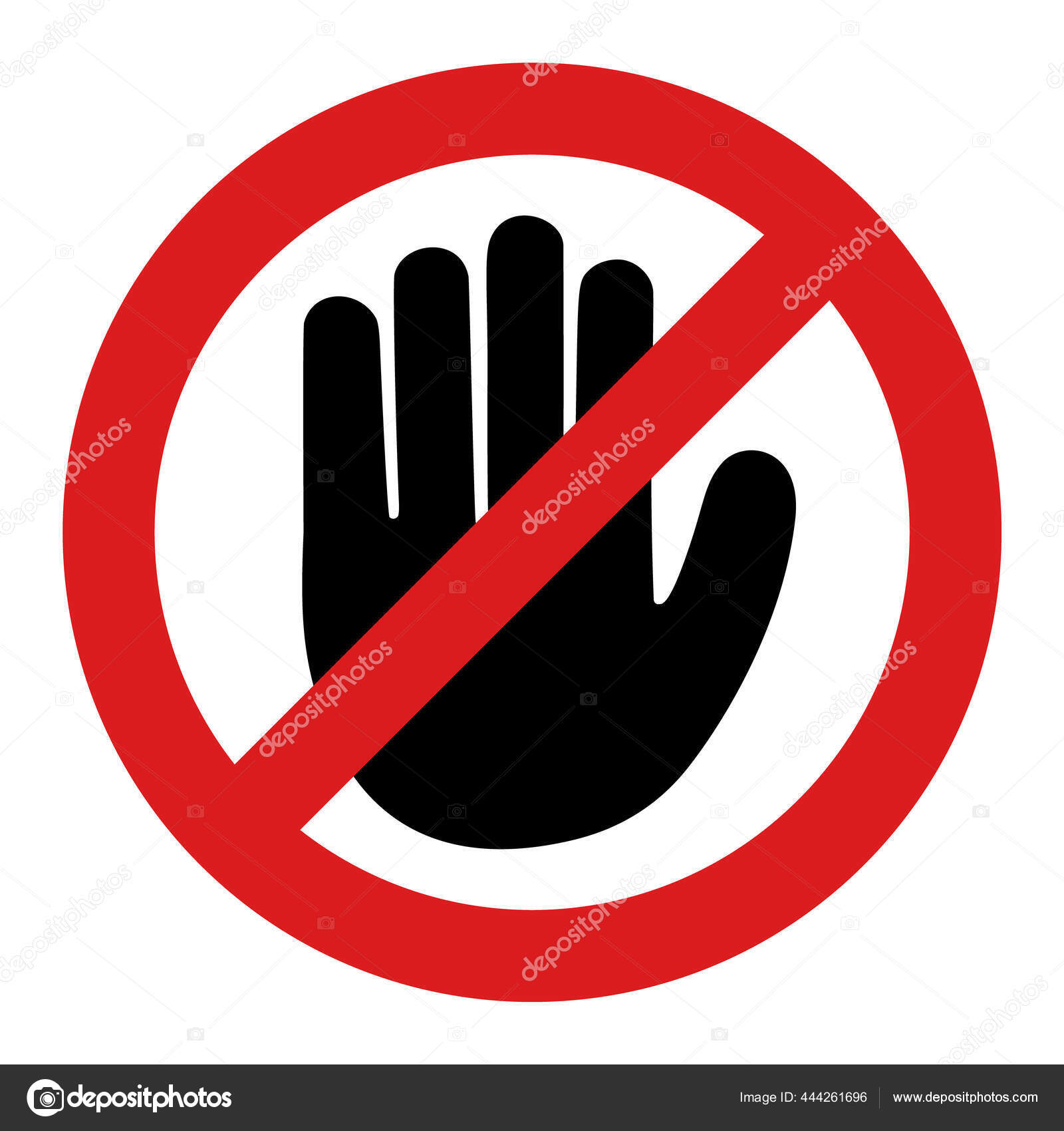 Vector No Hand Flat Icon Symbol Stock Vector Image by ©TrendyDesign ...