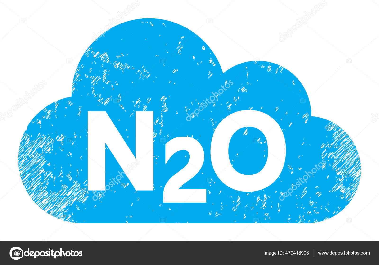 Nitrous Oxide Gas Grunge Icon Vector Stock Vector Image by ...