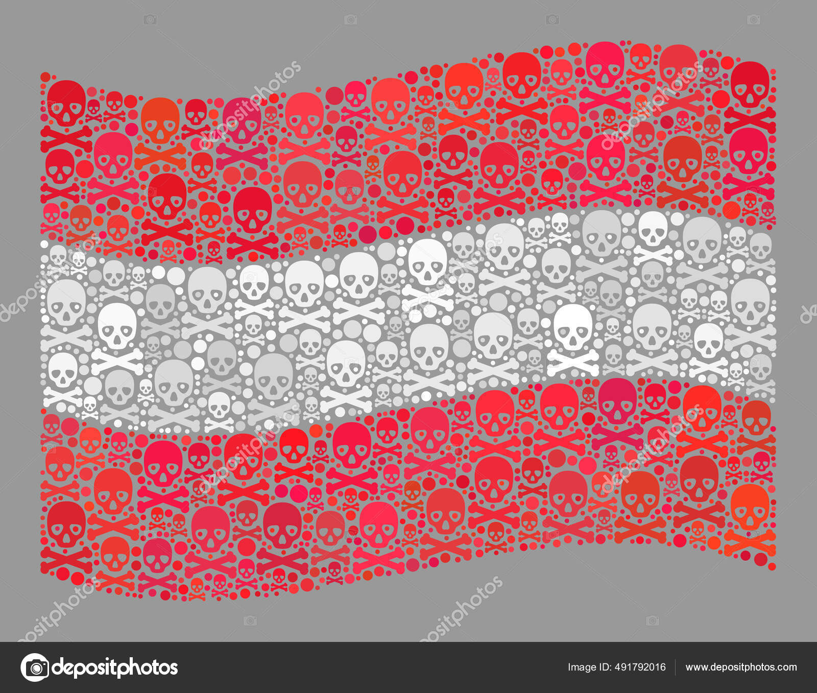 Death Austria Flag - Mosaic with Dead Objects Stock Vector Image by ...