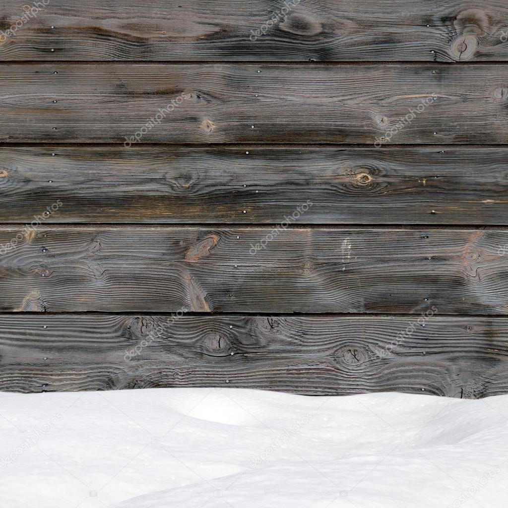 Snow drift on wood boards with blank space — Stock Photo © moscowbear ...
