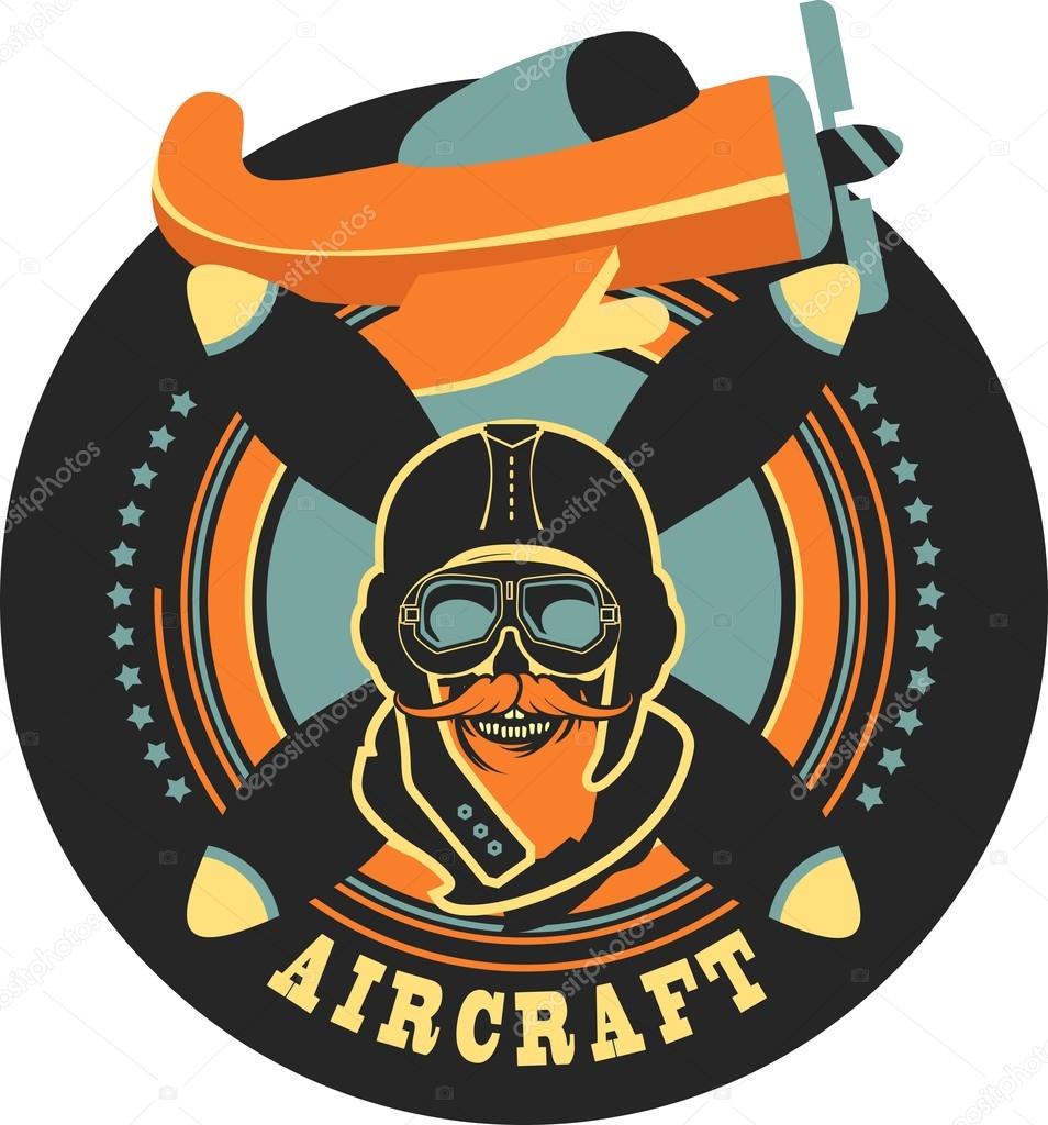 Aviator skull emblem Stock Vector Image by ©marrishuannna #110224114