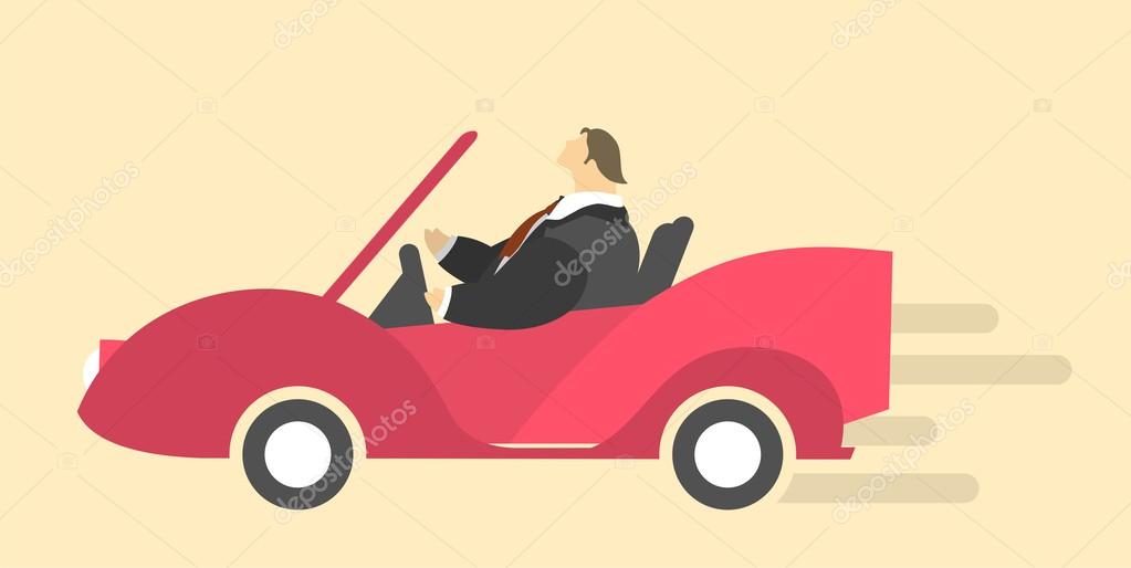 A man riding in a car Stock Vector Image by ©marrishuannna #58616351