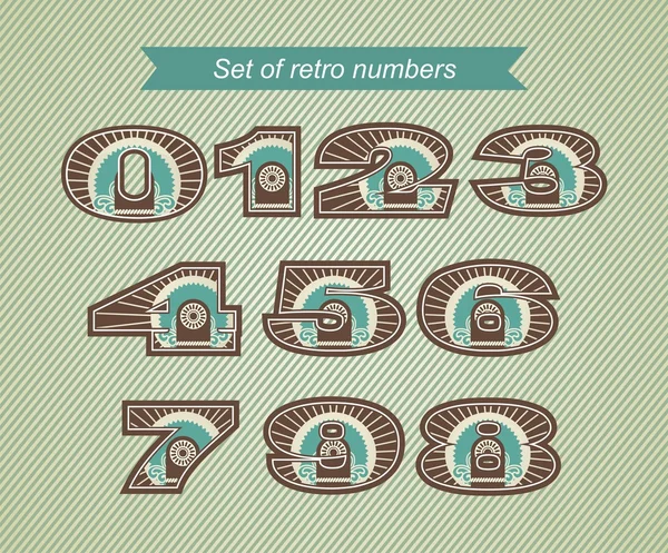 Vector Ilustración Conjunto Tarjetas Verticales Con Números Decorados ...