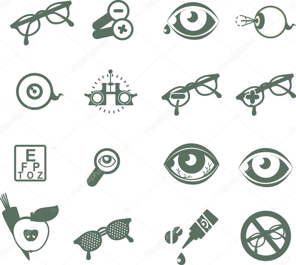 Ophthalmic icons Stock Vector Image by ©marrishuannna #61884273