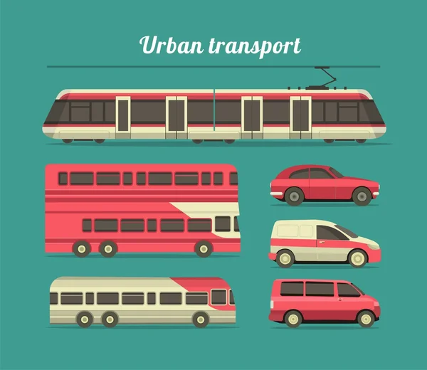 Mass rapid transit urban vehicles — Stock Vector © masha_tace #84359944