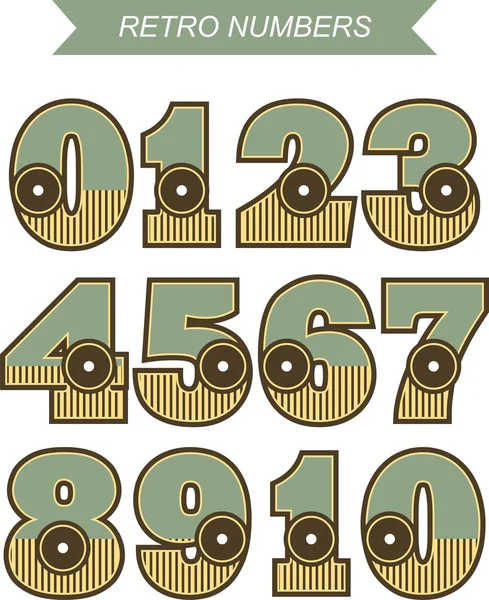 Números vintage imágenes de stock de arte vectorial | Depositphotos