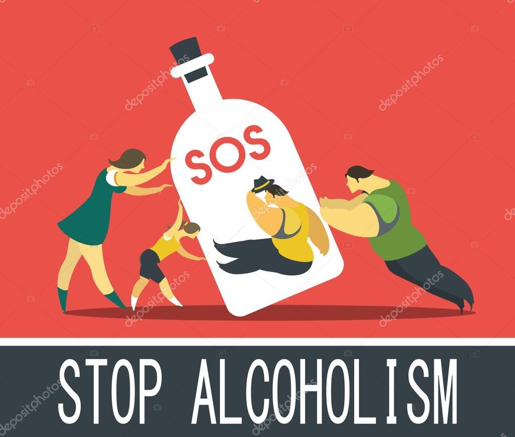 Alcohol abuse Stock Vector by ©marrishuannna 83491662