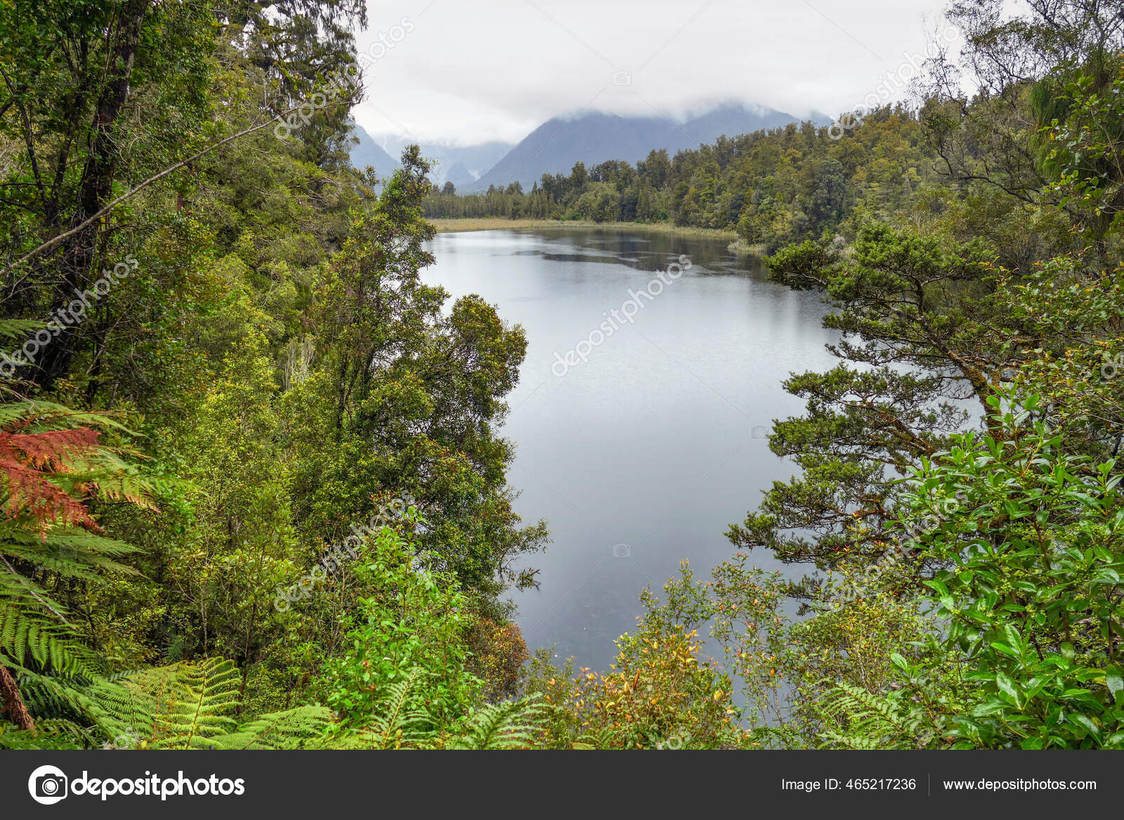 Scenery Lake Matheson South Island New Zealand — Stock Photo © prill ...