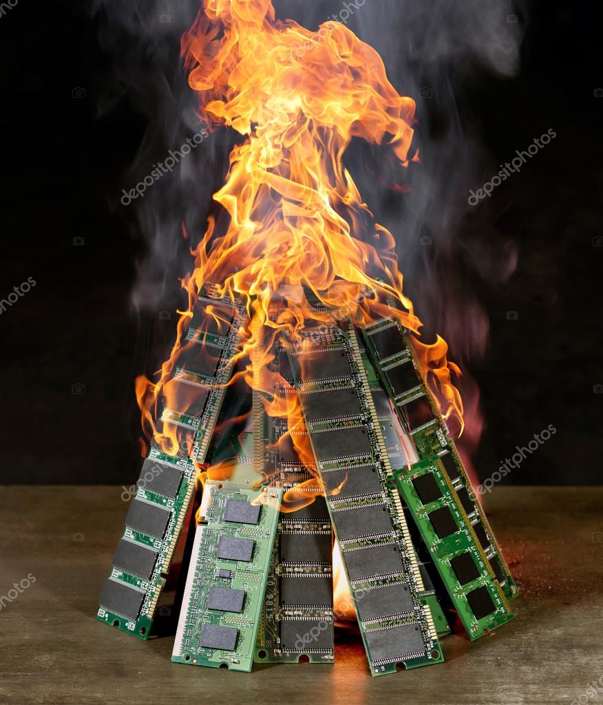 Burning pile of RAM Stock Photo by ©prill 98610722