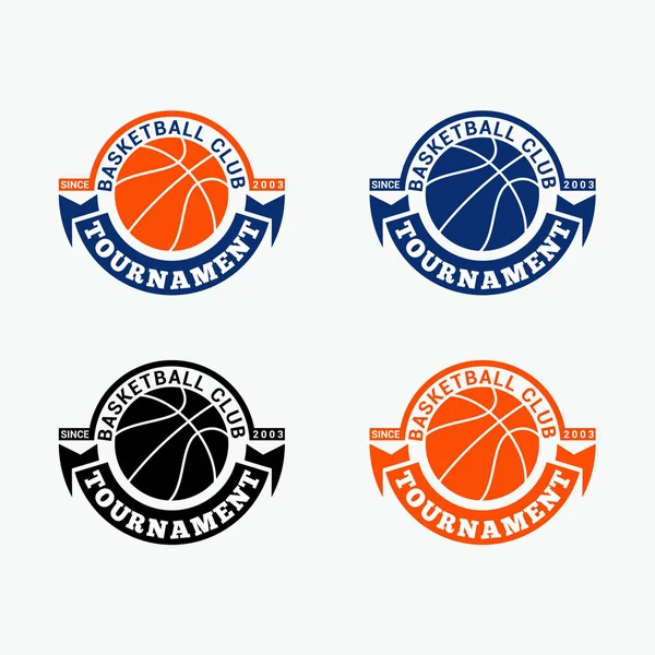 Basketball Etiquetas Logotipos Diseño Vectorial Vector de stock por ...