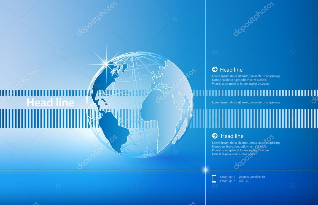 Business background with world globe Stock Vector Image by ©sbelov ...