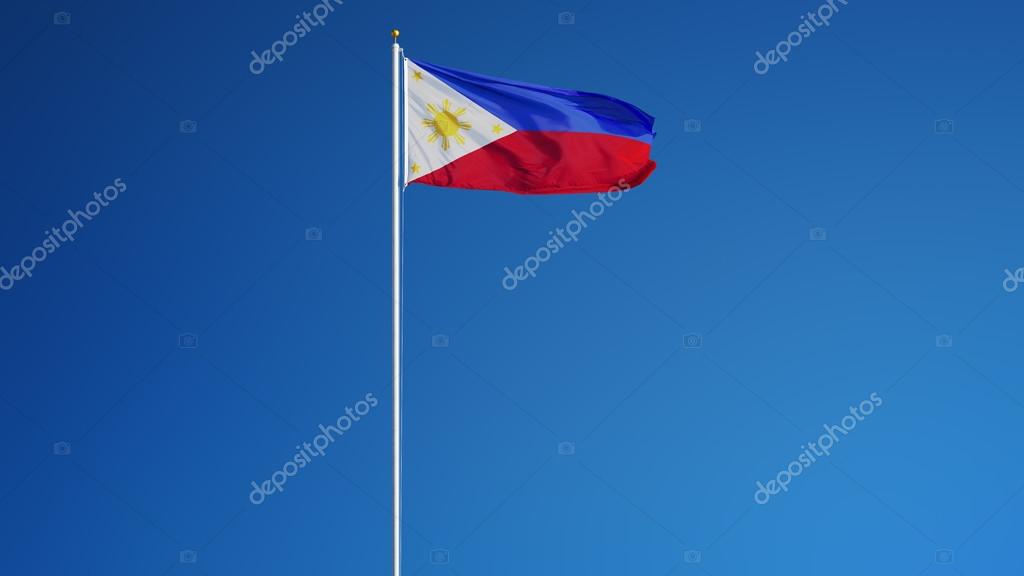 Philippines flag, isolated with clipping path alpha channel ...