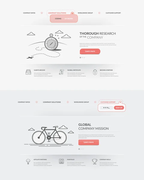 Web Design Website Element Template ⬇ Vector Image by © leremy | Vector ...