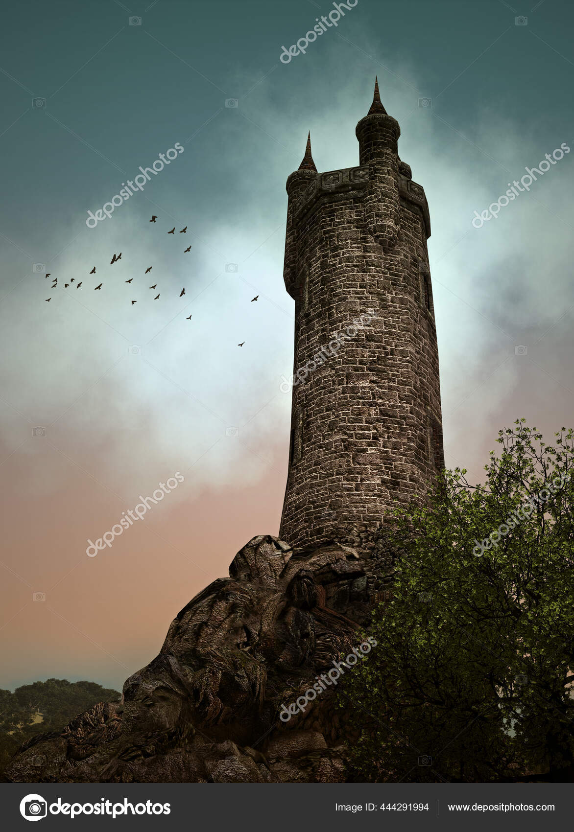 Computer Graphics Fairy Tale Tower Stock Photo by ©Majorgaine 444291994
