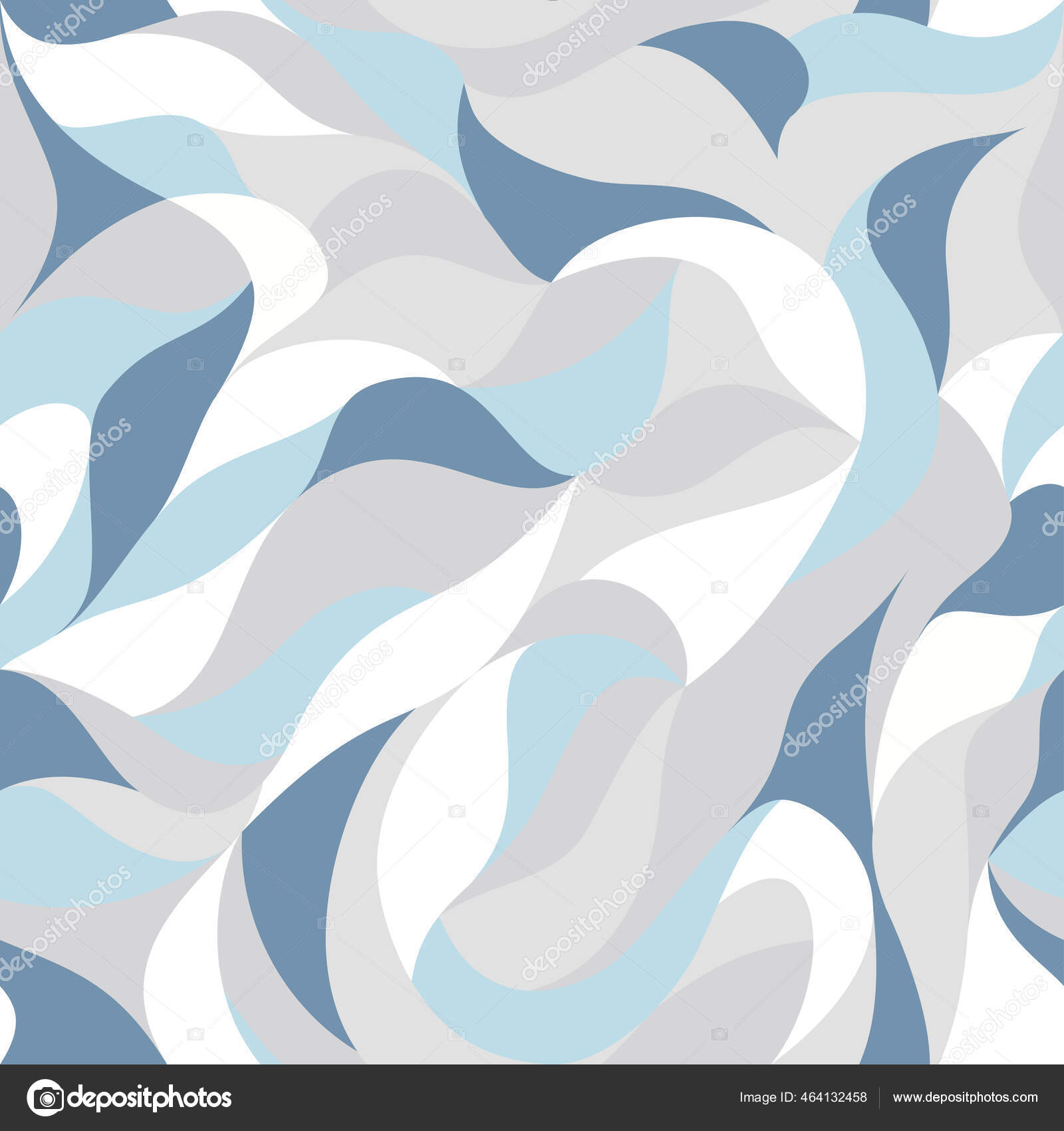 Curly Waves Tracery Colored Leaf Curved Lines Stylized Abstract Petals ...