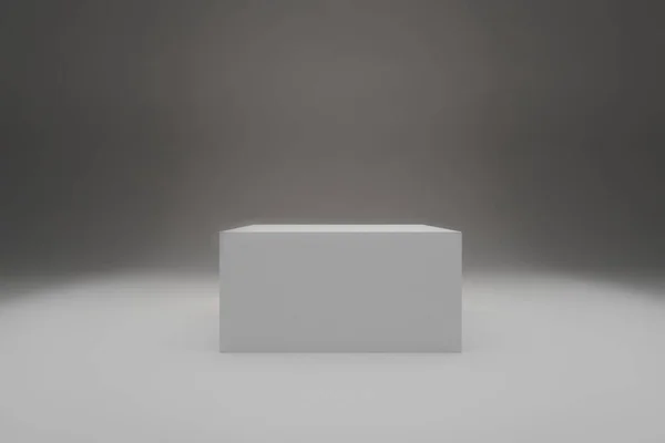 Empty cube or square box podium with studio background. Concept scene stage showcase for new ...