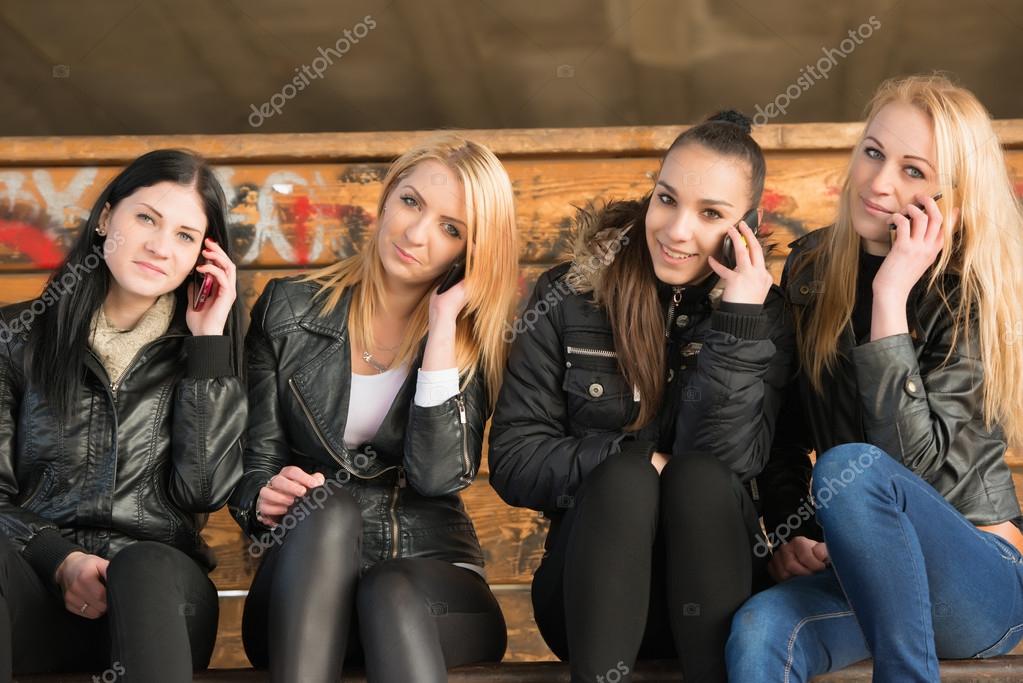 Cuatro hermosas chicas: fotografía de stock © muro #58220921 ...