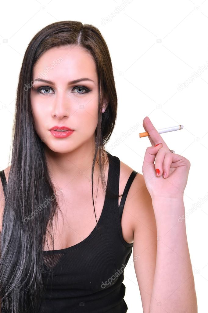 Beautiful woman smocking — Stock Photo © muro #69813009