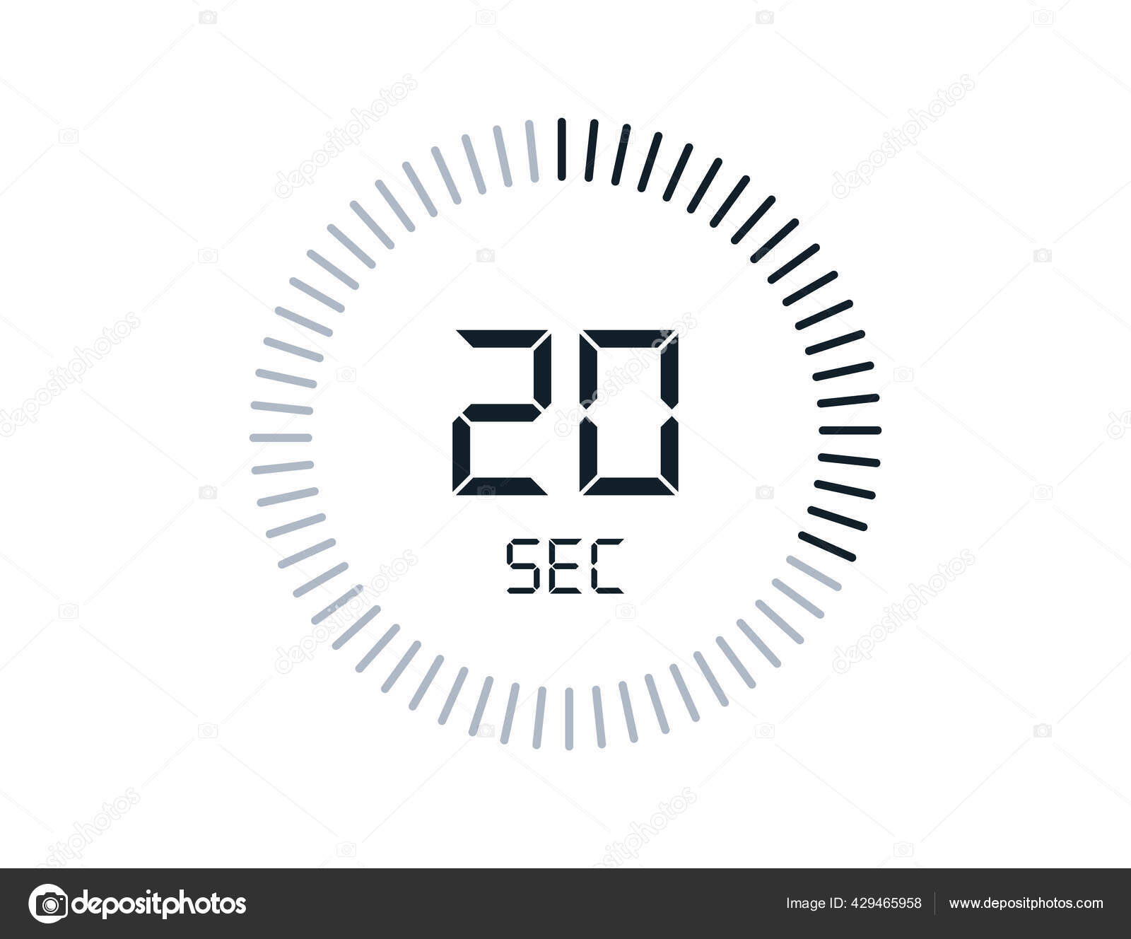 Relojes Segundos Temporizador Icono Segundos Vector de stock #429465958 ...