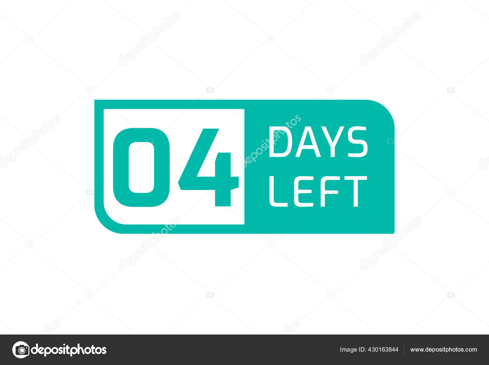 Days Left Banner White Background Days Left Stock Vector Image by ...