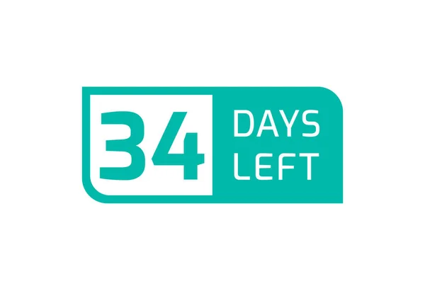 Days Left Banner White Background Days Left Stock Vector Image by ...