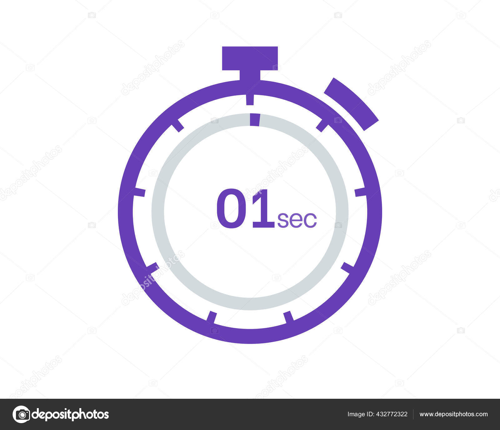 Timer Sec Icon Seconds Digital Timer Clock Watch Timer Countdown Stock ...